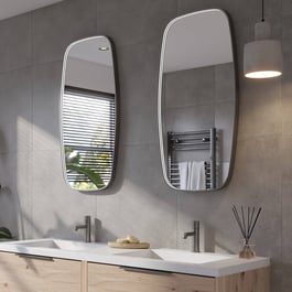Ben Sandro Spiegel 50x4x100 cm Geborsteld Metal Black - Sanidirect