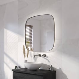 Ben Beau Spiegel 80x4x80 cm Geborsteld Metal Black - Sanidirect