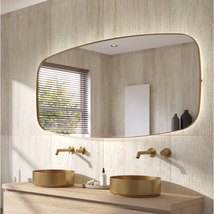 Ben Beau Spiegel 160x4x80 cm Geborsteld Mat Goud - Sanidirect